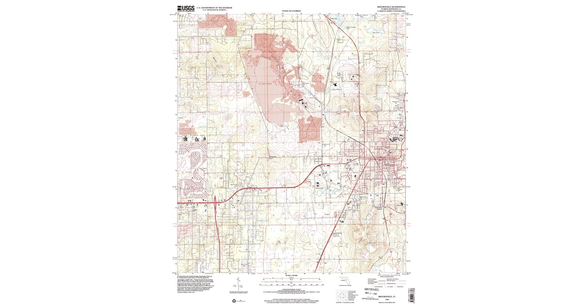 1998 Map of Brooksville, FL — High-Res | Pastmaps