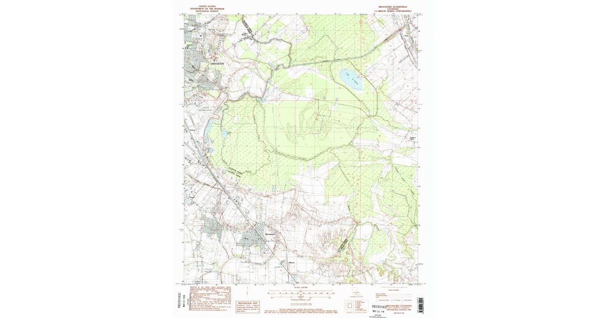 1983 Map of Broussard, LA — High-Res, 1983 Print #2 | Pastmaps