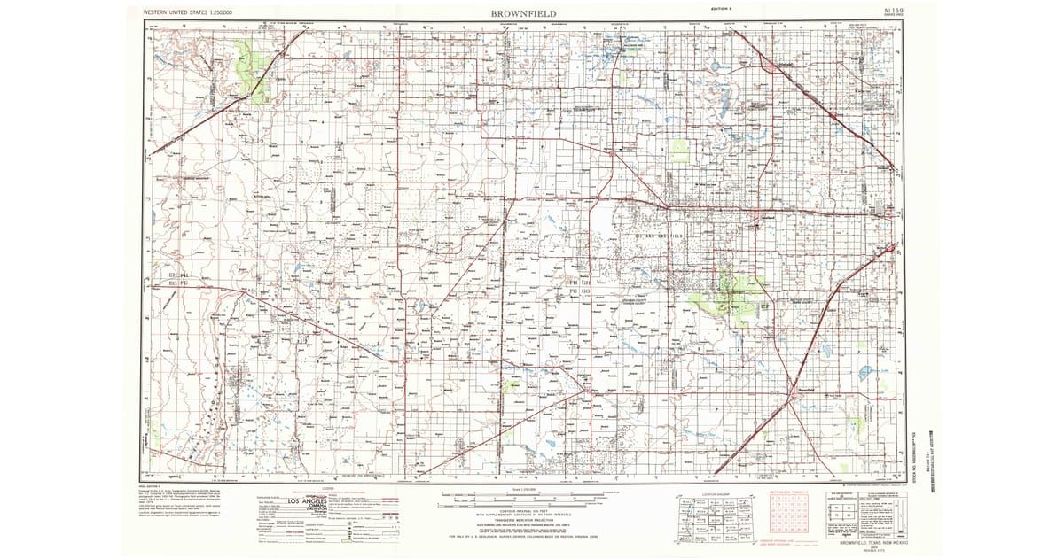 1950s Maps of Plains, TX | Pastmaps