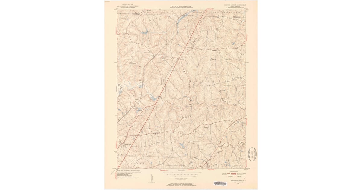 1950s Maps of Rockingham County, NC | Pastmaps