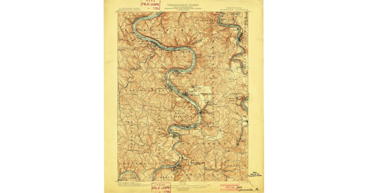 Old Maps of Monessen, PA for Academic Research | Pastmaps