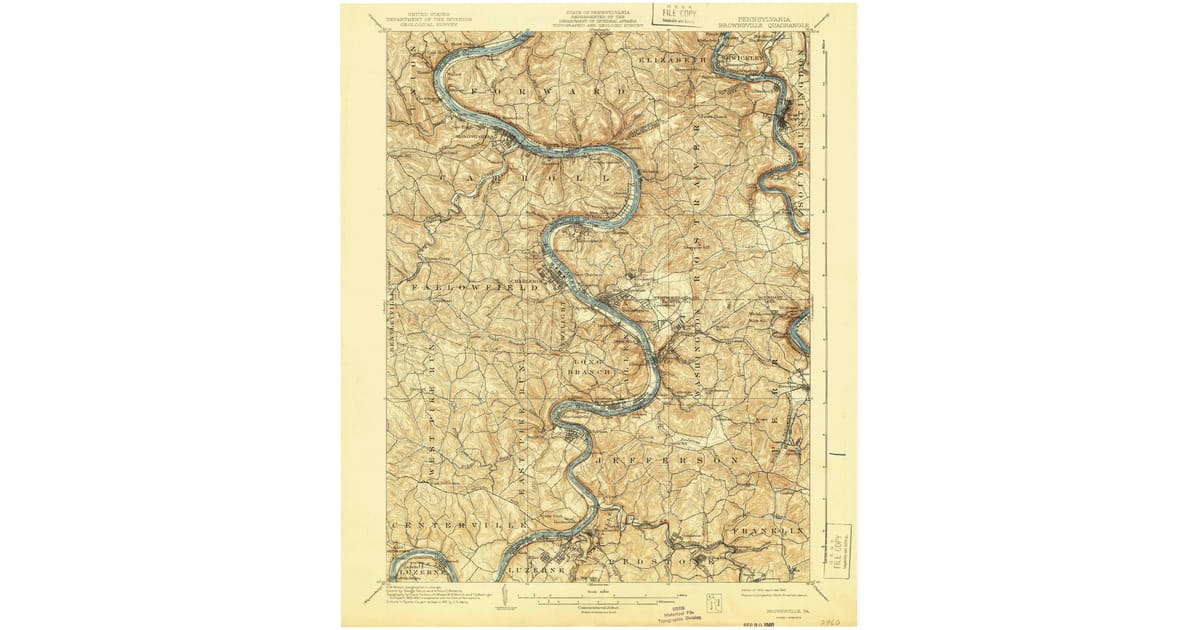 1940s Maps of Fayette County, PA | Pastmaps