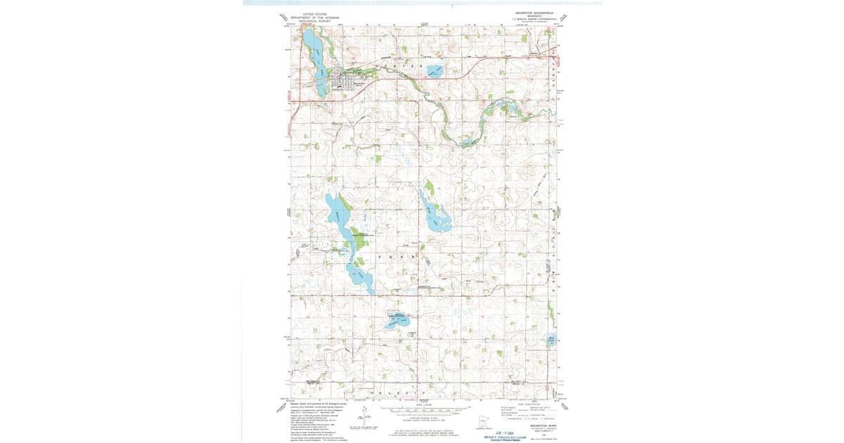 1982 Map of Brownton, MN — High-Res | Pastmaps