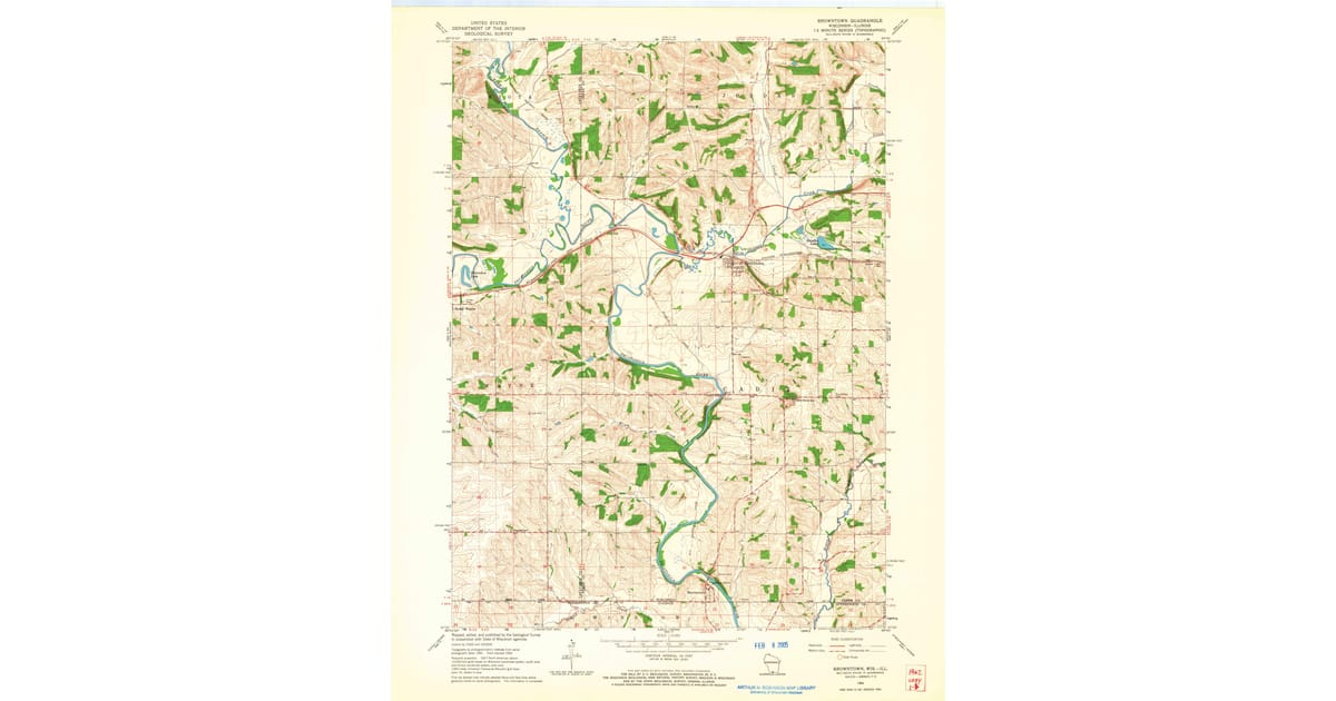 1962 Map of Browntown, WI — High-Res | Pastmaps