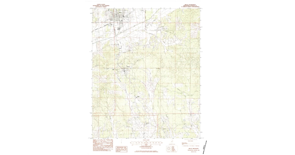 1983 Map of Bruce, MS — High-Res | Pastmaps