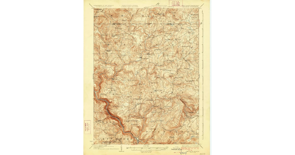 1926 Map of Bruceton, Preston County, WV — High-Res | Pastmaps