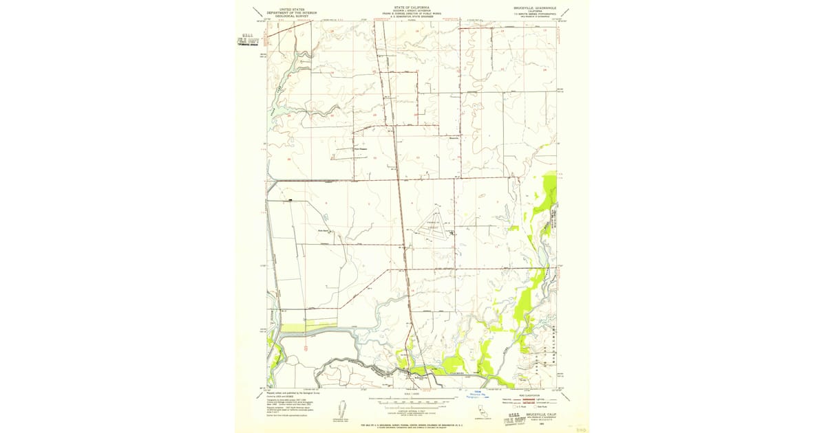 1953 Map of Bruceville, Sacramento County, CA — High-Res | Pastmaps