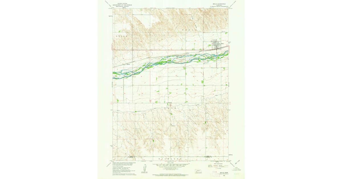1961 Map of Brule, NE — High-Res | Pastmaps