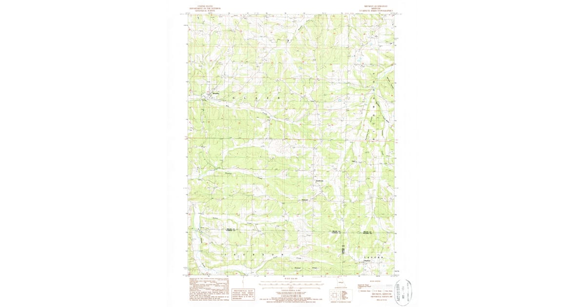 1987 Map of Brumley, MO — High-Res | Pastmaps
