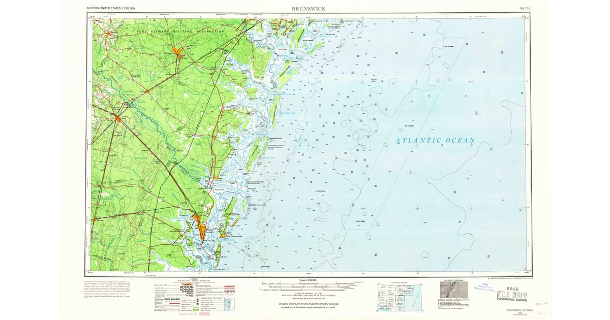 1950s Maps of Georgetown, GA | Pastmaps