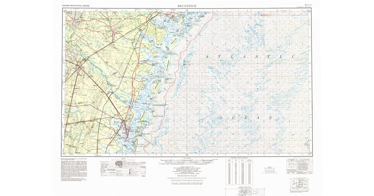 1970s Maps of Waverly, GA | Pastmaps