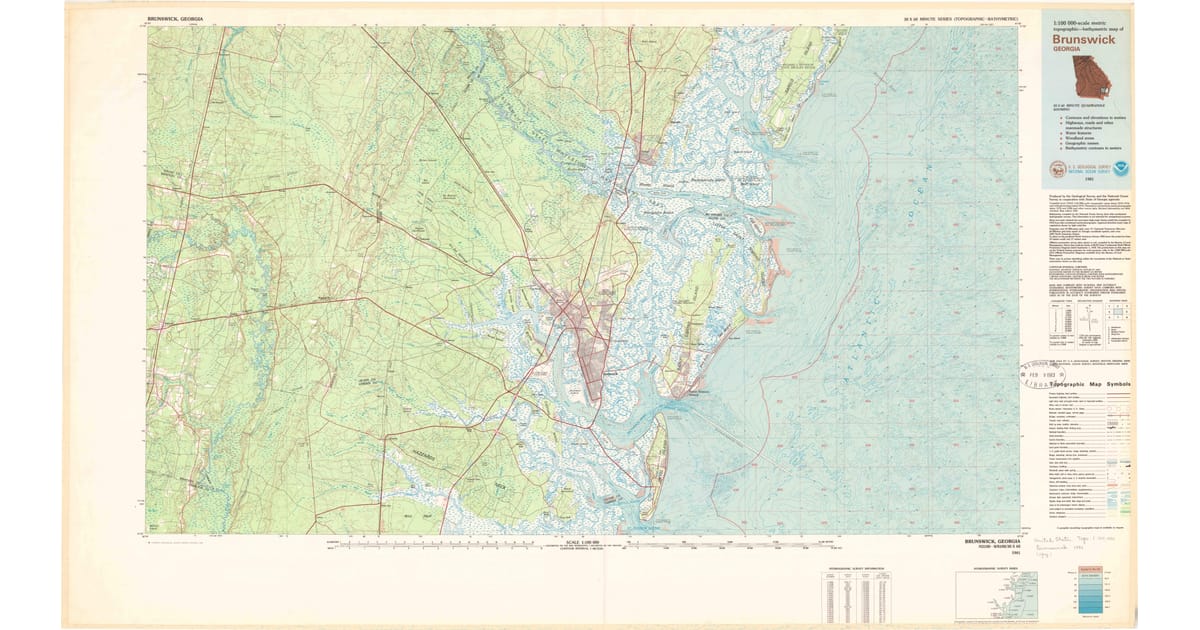 1980s Maps of Brantley County, GA | Pastmaps