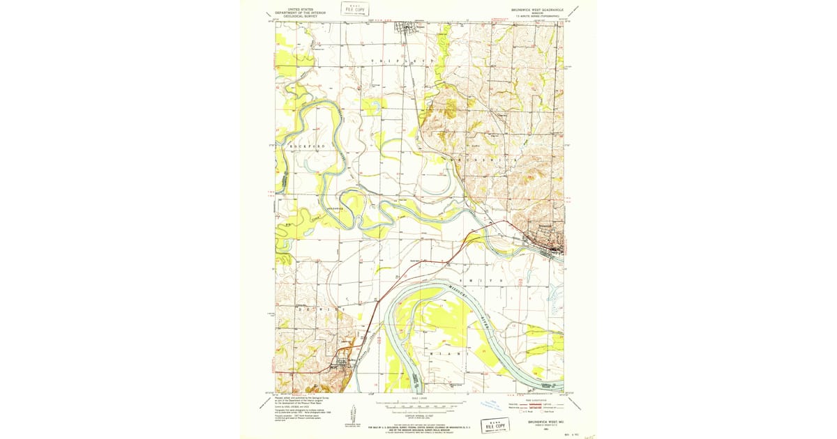 1950s Maps of Brunswick, MO | Pastmaps