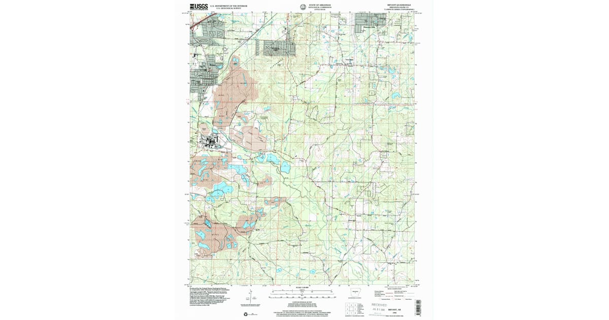 1994 Map of Bryant, AR — High-Res | Pastmaps