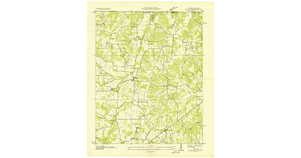 1936 Map of Buchanan, TN — High-Res | Pastmaps