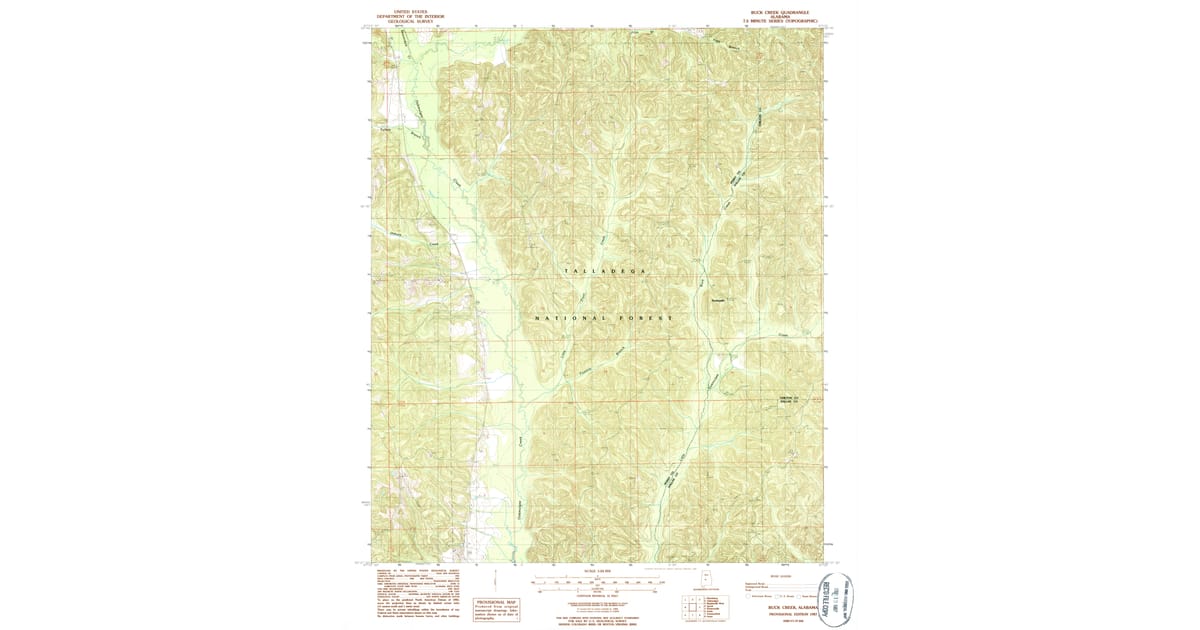 1987 Map of Buck Creek, Perry County, AL — High-Res | Pastmaps