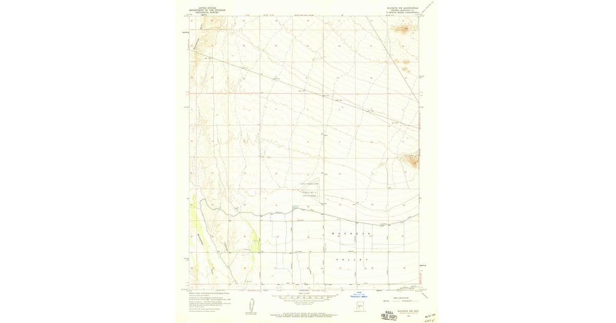 1958 Map of Buckeye NW, Maricopa County, AZ — High-Res | Pastmaps