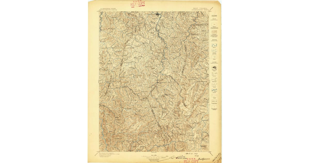 1897 Map of Buckhannon, WV — High-Res | Pastmaps
