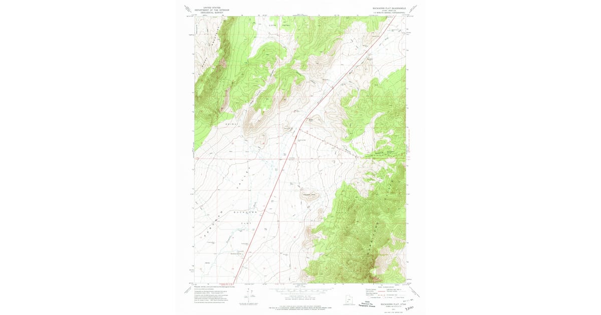 1971 Map of Buckhorn Flat, Iron County, UT — High-Res | Pastmaps
