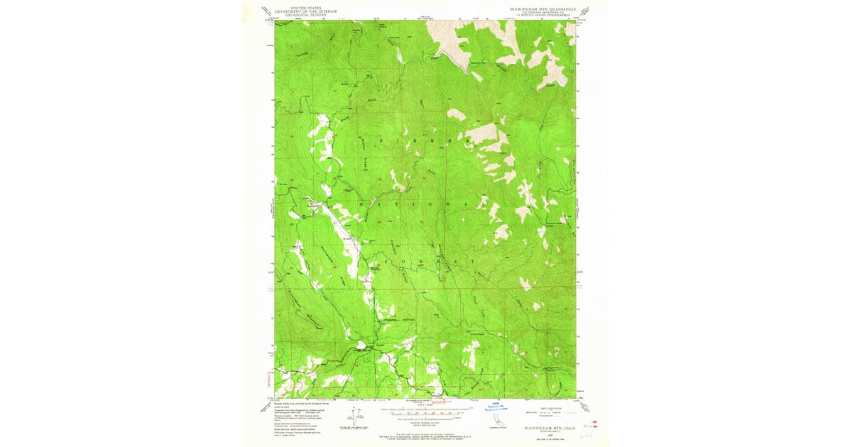 1947 Map of Buckingham Mtn, Mariposa County, CA — High-Res | Pastmaps