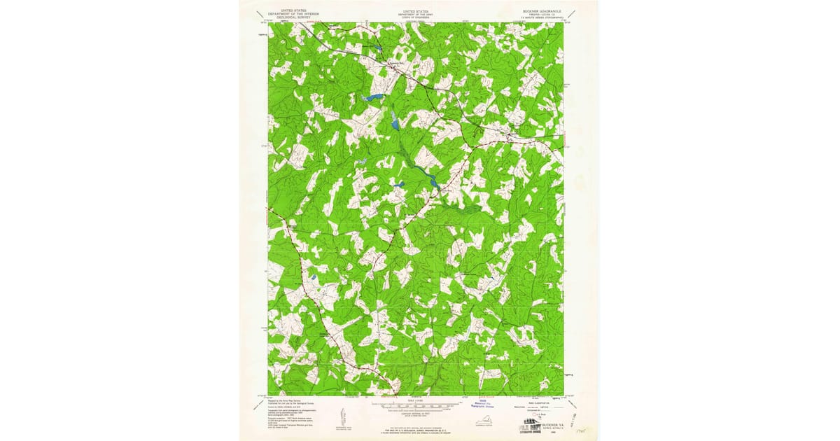 1942 Map of Buckner, Louisa County, VA — High-Res | Pastmaps