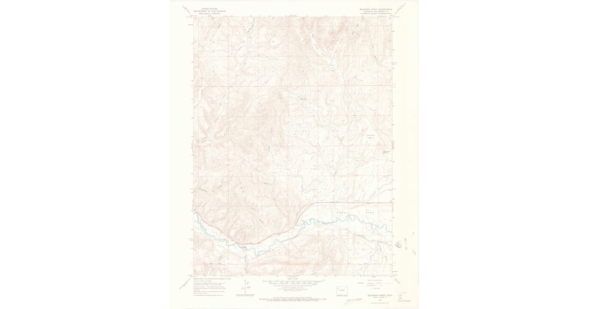 1966 Map of Buckskin Point, Rio Blanco County, CO — High-Res | Pastmaps