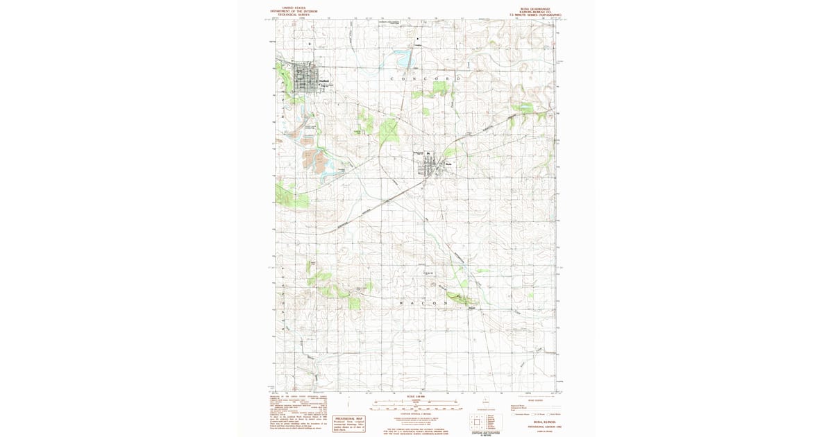 1983 Map of Buda, IL — High-Res | Pastmaps