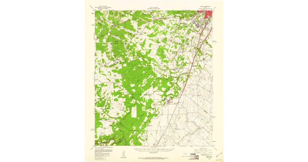 1958 Map of Buda, TX — High-Res | Pastmaps