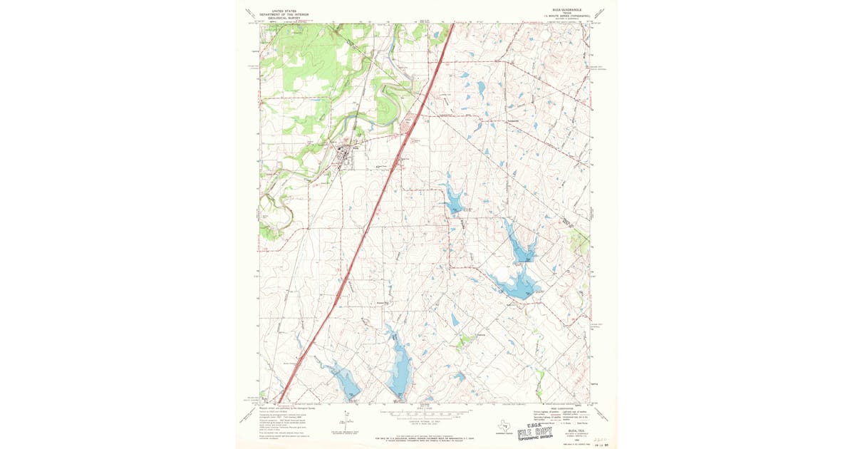 1968 Map of Buda, TX — High-Res | Pastmaps
