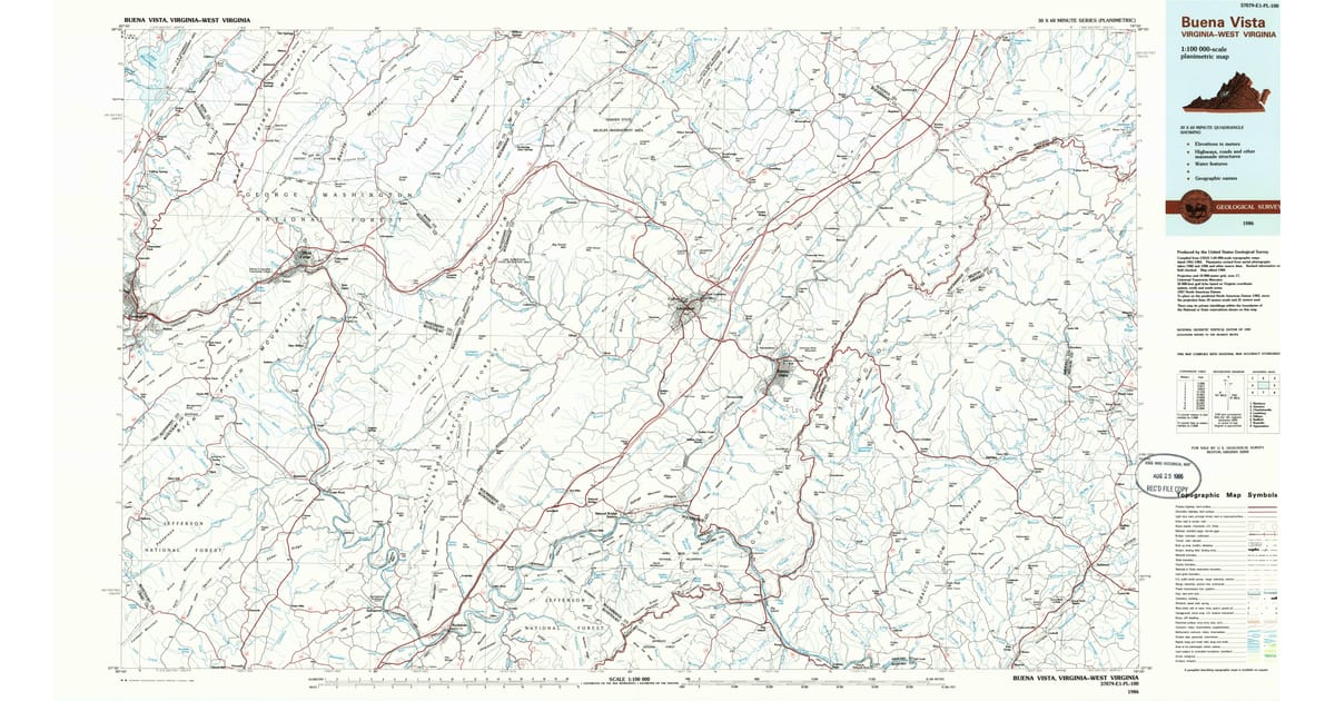 1980s Maps of Oriskany, VA | Pastmaps
