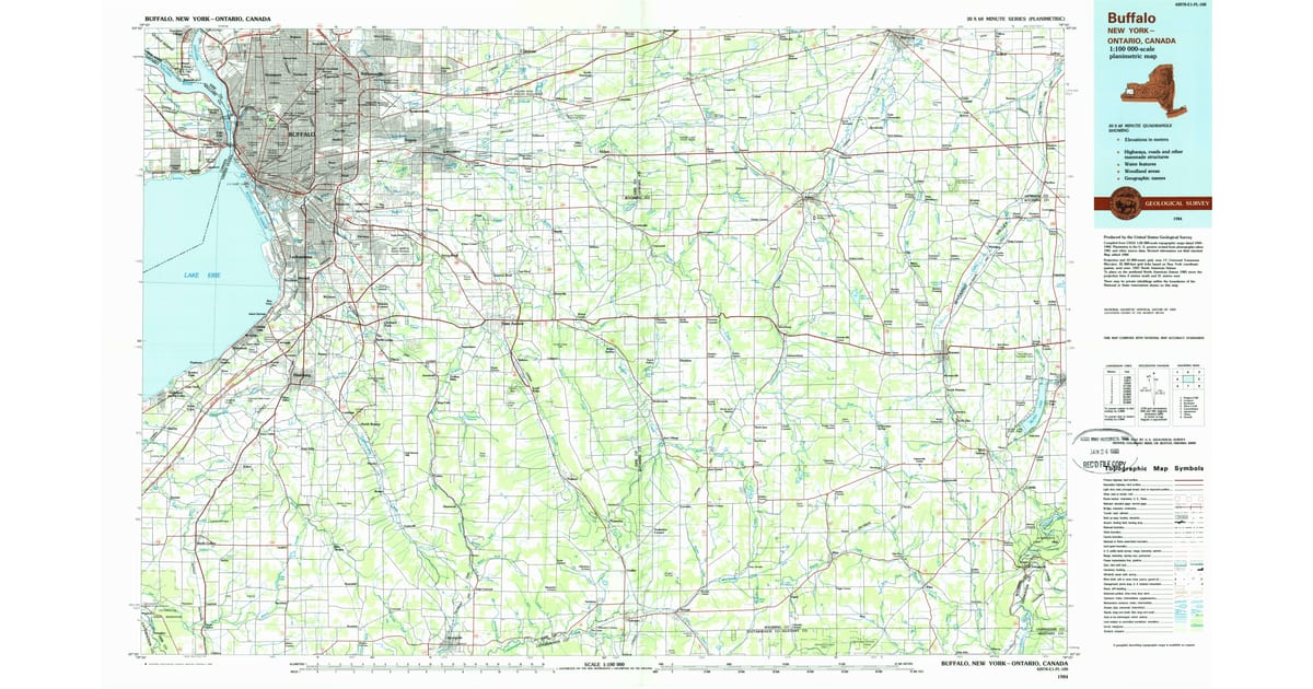 1984 Map of Buffalo, NY — High-Res | Pastmaps