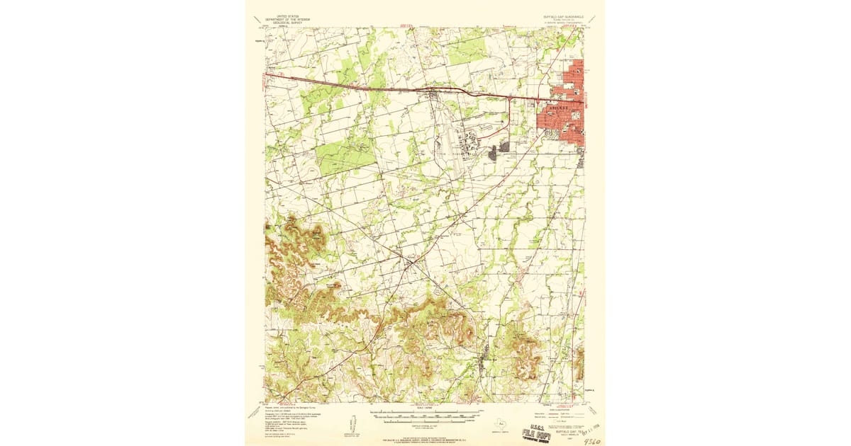 1957 Map of Buffalo Gap, TX — High-Res | Pastmaps