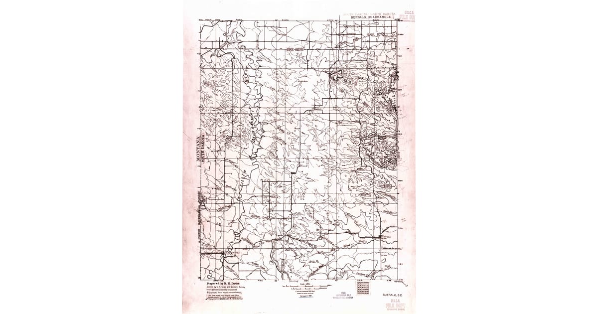 1935 Map of Buffalo, SD — High-Res | Pastmaps