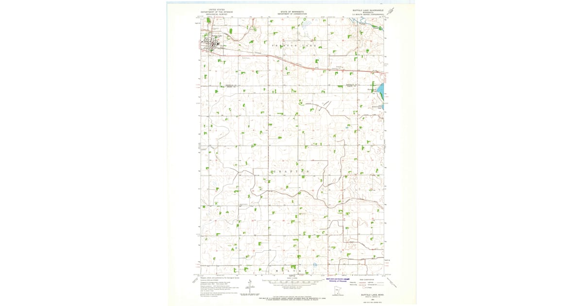 1960s Maps of Buffalo Lake, MN | Pastmaps