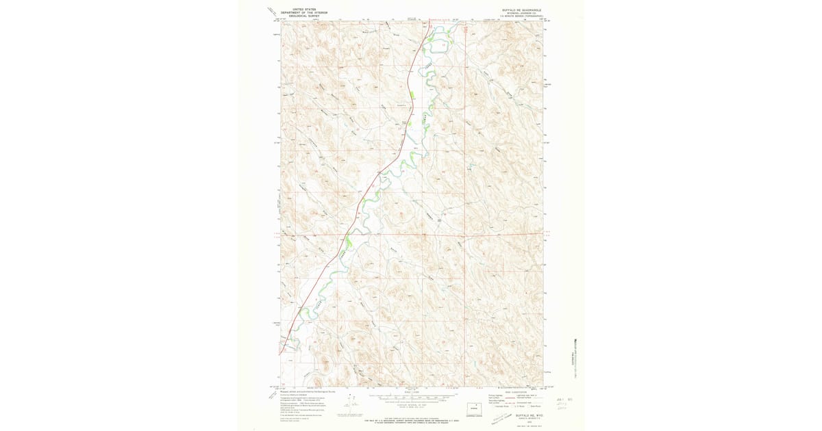 1970 Map of Buffalo NE, Johnson County, WY — High-Res | Pastmaps