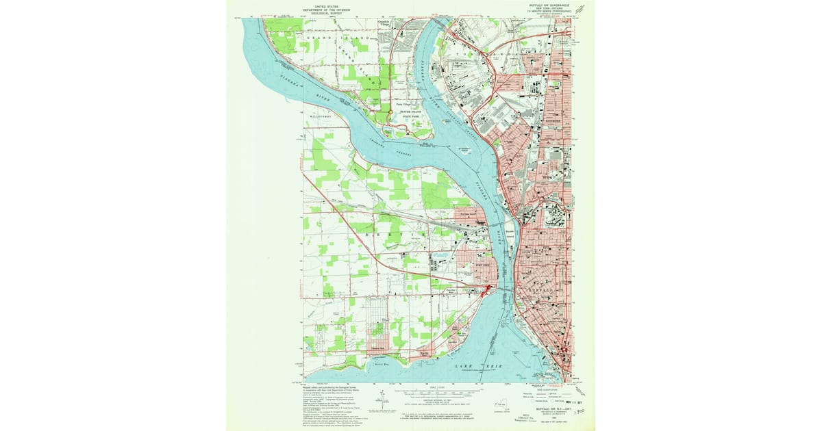 1965 Map of Buffalo NW, Erie County, NY — High-Res | Pastmaps