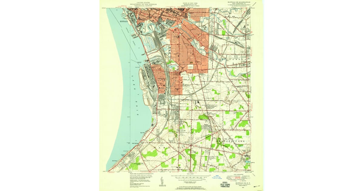 1948 Map of Buffalo SE, Erie County, NY — High-Res | Pastmaps