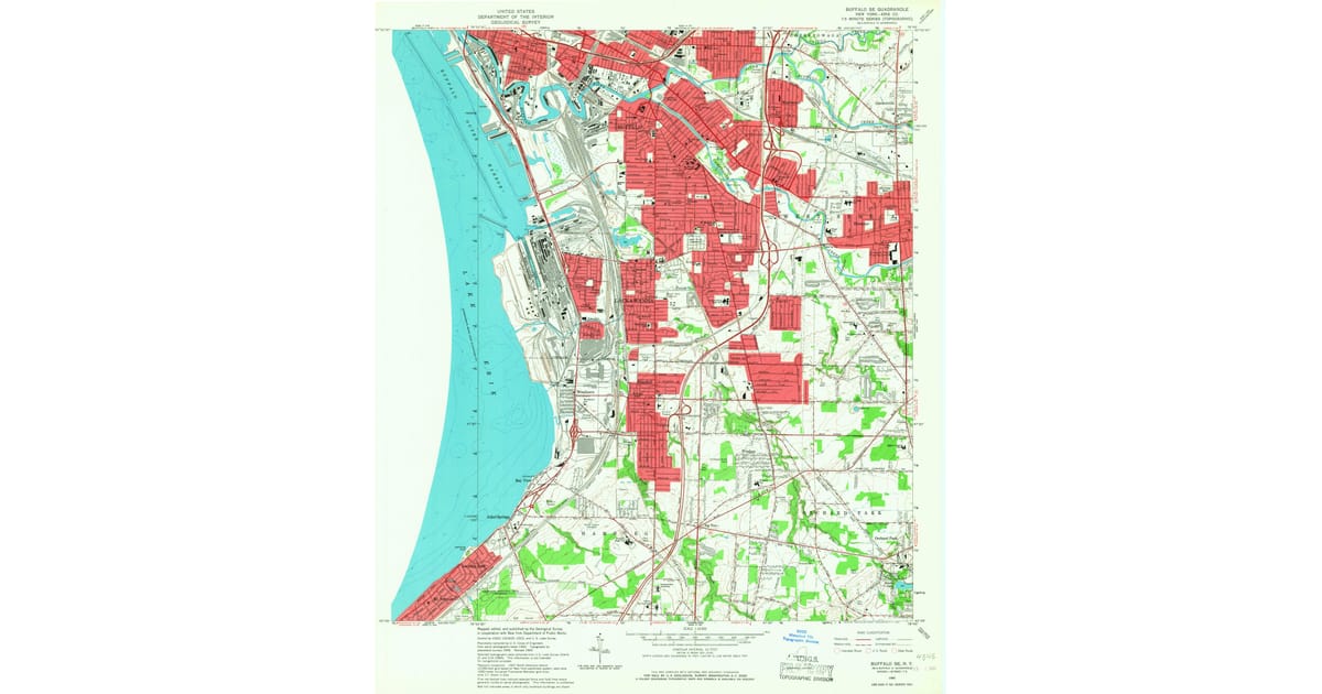 1965 Map of Buffalo SE, Erie County, NY — High-Res | Pastmaps