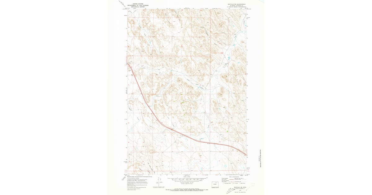 1970 Map of Buffalo SE, Johnson County, WY — High-Res | Pastmaps