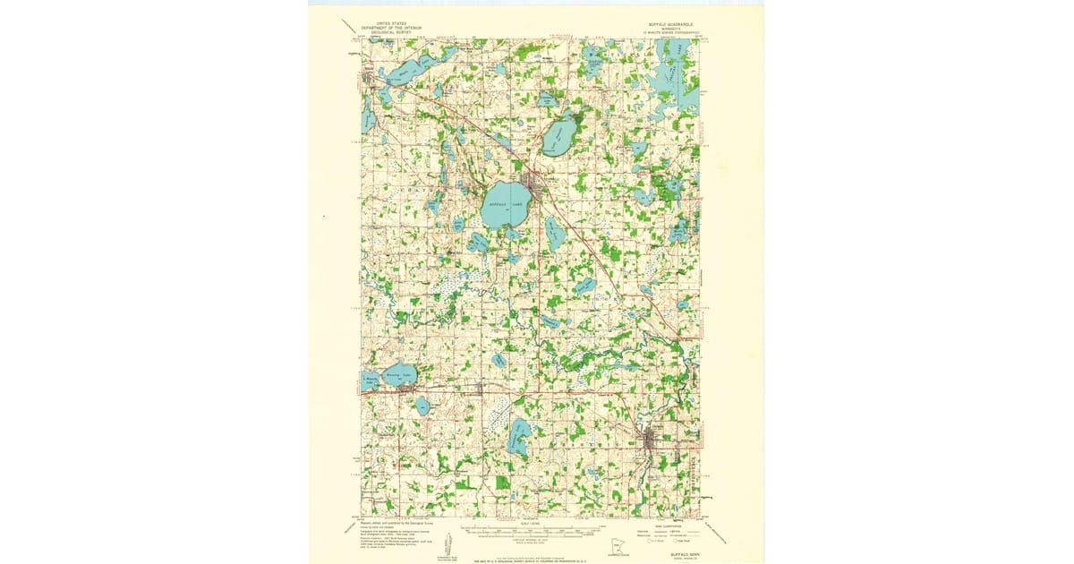 1958 Map of Buffalo, MN — High-Res | Pastmaps