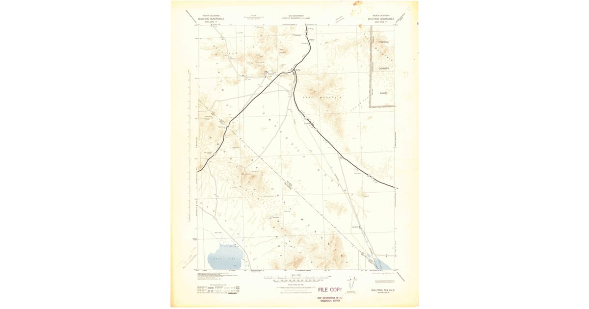 1942 Map of Bullfrog, Nye County, NV — High-Res | Pastmaps