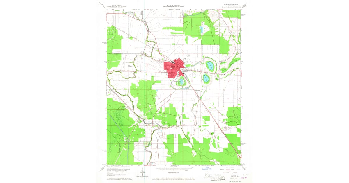 1965 Map of Bunkie, LA — High-Res | Pastmaps