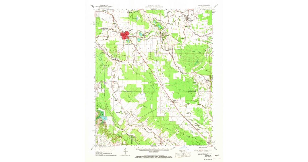 1966 Map of Bunkie, LA — High-Res | Pastmaps