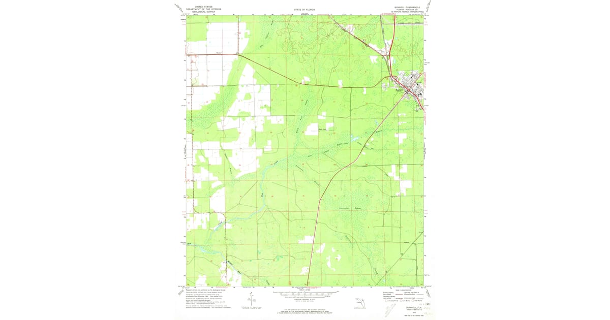 1970 Map of Bunnell, FL — High-Res | Pastmaps