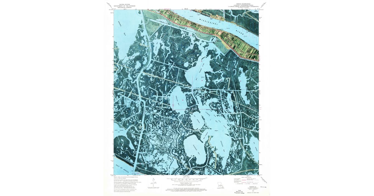 1973 Map of Buras, LA — High-Res | Pastmaps