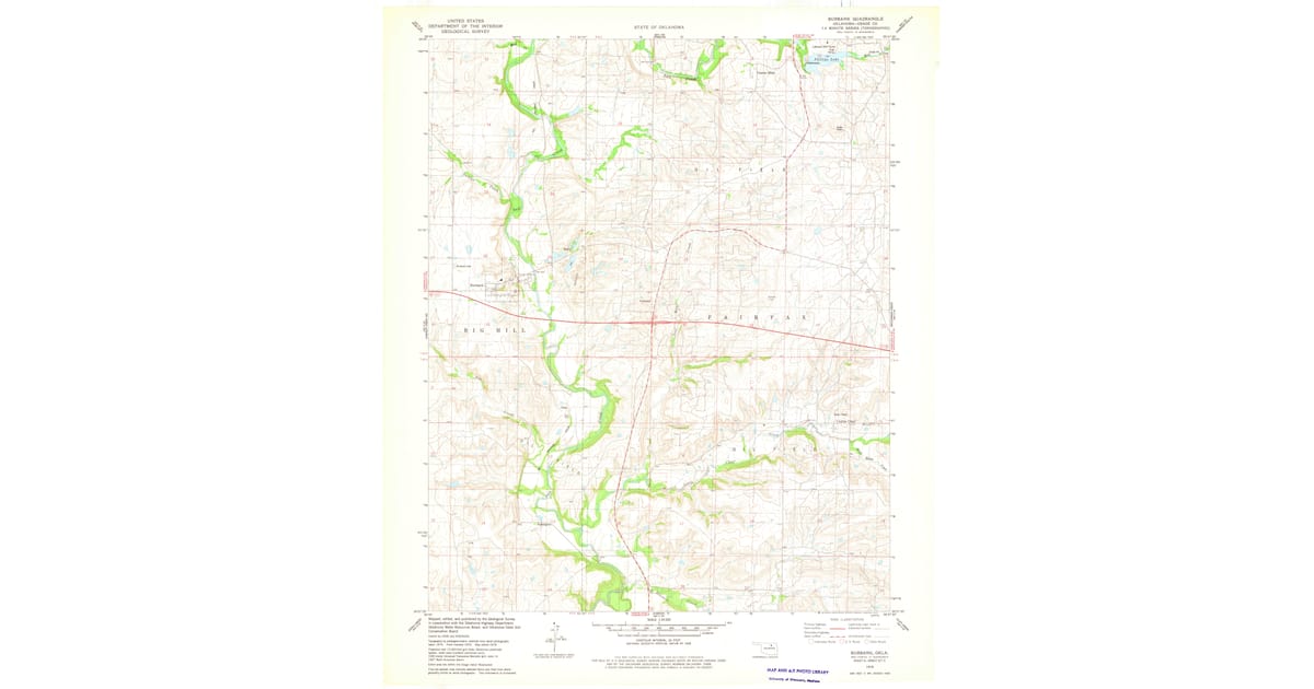 1978 Map of Burbank, OK — High-Res | Pastmaps