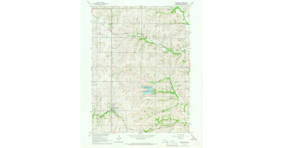 1965 Map of Burchard, NE — High-Res | Pastmaps