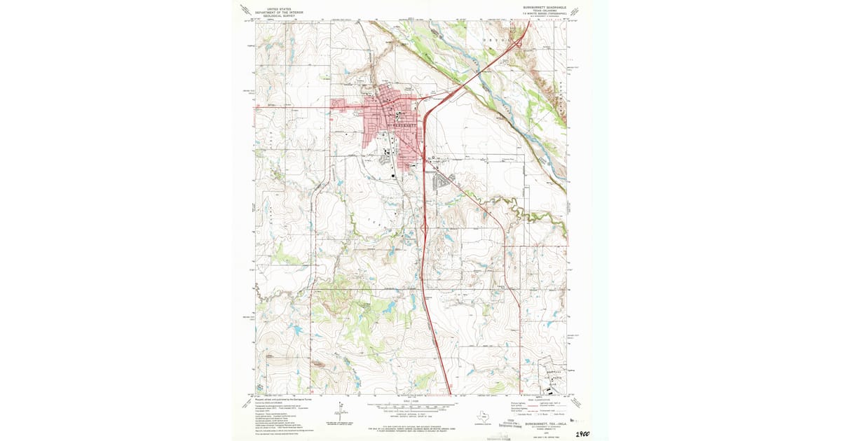 1970s Maps of Cotton County, OK | Pastmaps