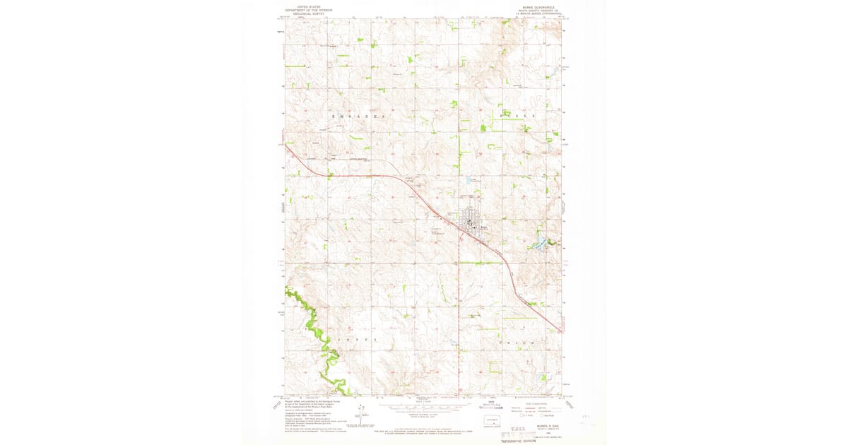 1964 Map of Burke, SD — High-Res | Pastmaps