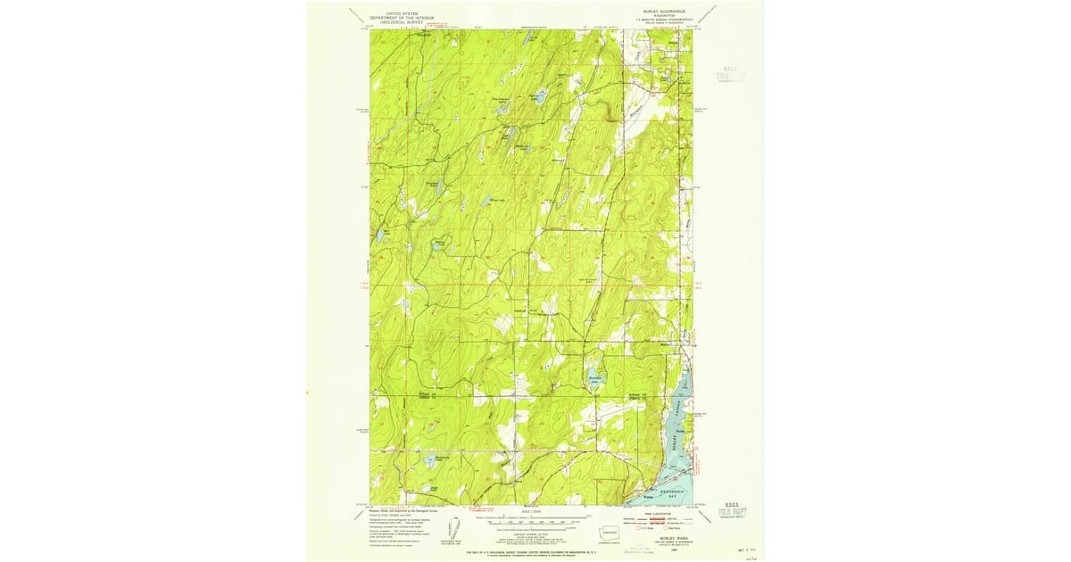 1953 Map of Burley, WA — High-Res | Pastmaps